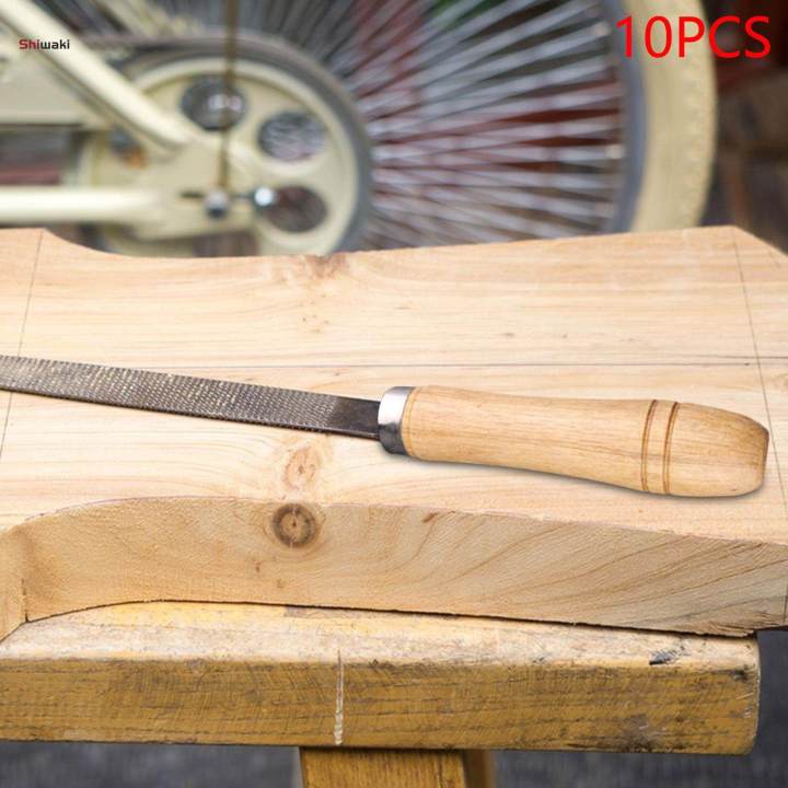 10Pcs Wooden File Handle Hardwood Woodworking with Metal Wood Rasp ...