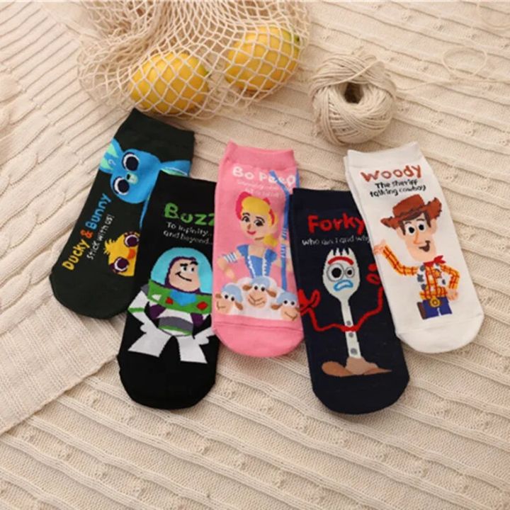Disney Toy Story Woody Buzz Lightyear Anime Socks New Spring Autumn ...