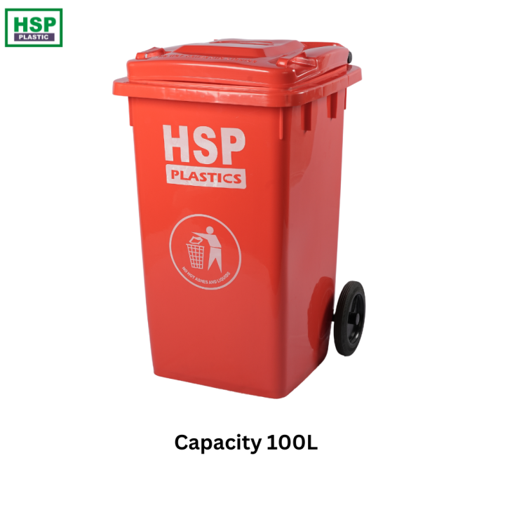 100L GARBAGE BIN WITH WHEELS -IMP0002 | Daraz.lk