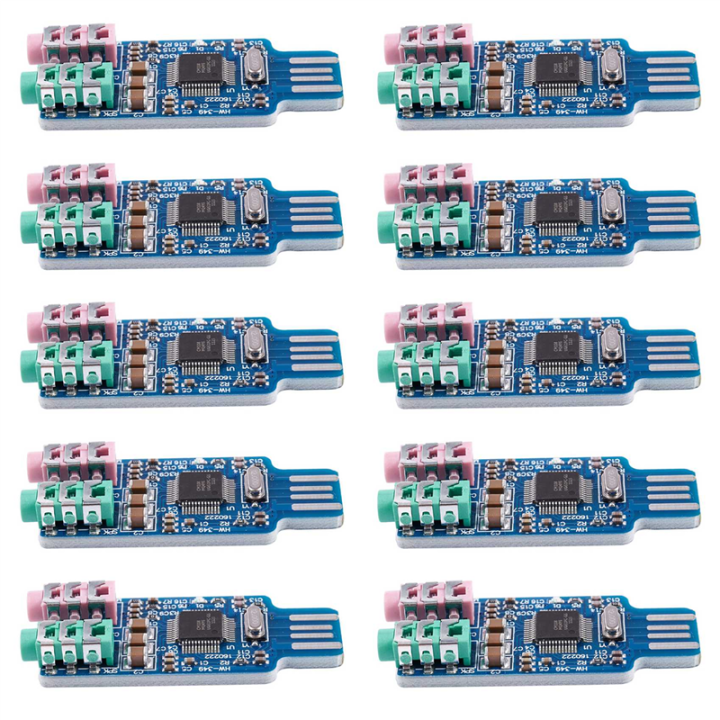10X Free Driver USB Sound Card CM108 USB Sound Card Chip Blue | Daraz.lk