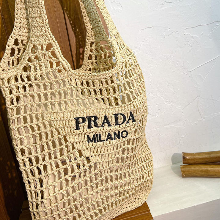 [Gift Box Packaging] Original Prada Women's Tote Bag Summer Beach ...