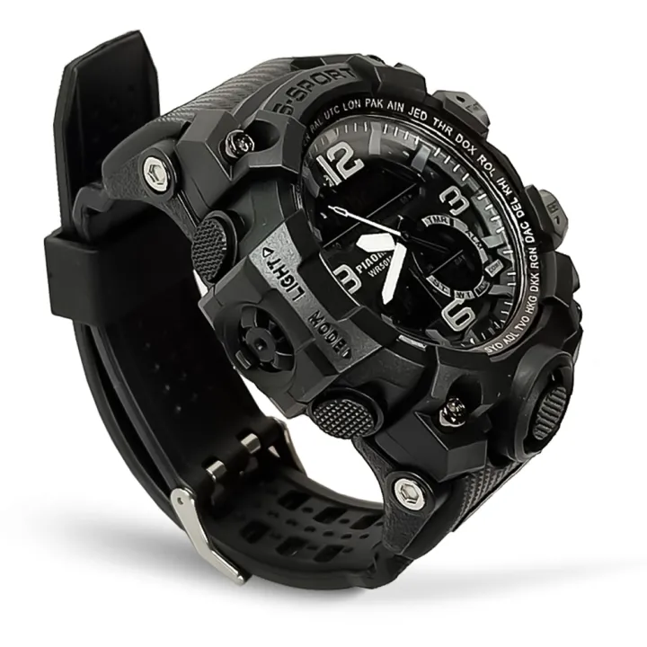 Men Sports Watches Dual Display Analog Digital LED Electronic Quartz ...