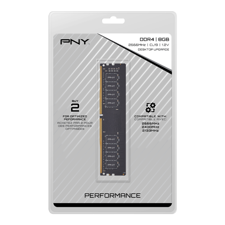 PNY RAM 8GB Performance DDR4 2666MHz Desktop Memory (PC4-21300) | Daraz.lk