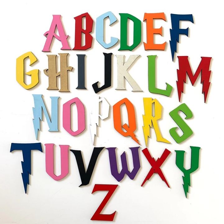 Magic Font Wooden 3D 26 Letters Font Wall Sticker Alphabet House Number ...