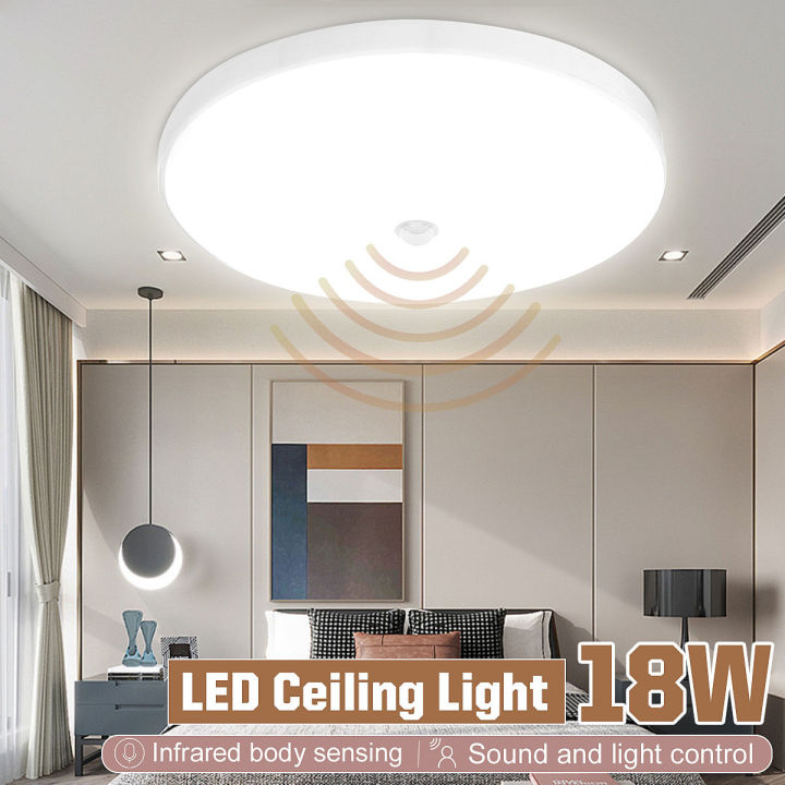 18W Round 18LED Ceiling Down Lights Infrared Human Body Induction ...