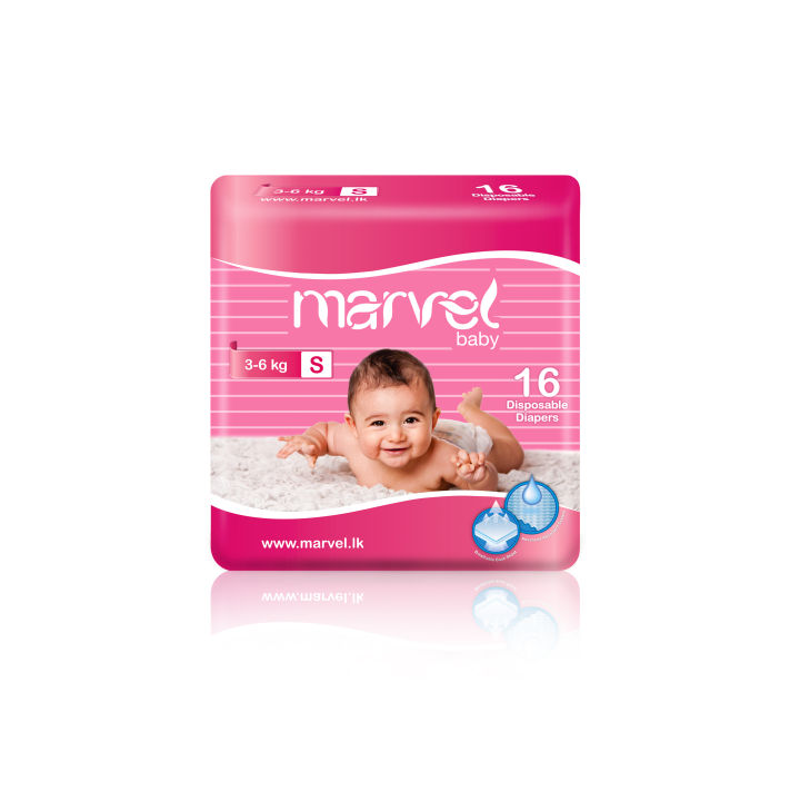 Marvel Baby Diapers - Small - 16 pcs | Daraz.lk