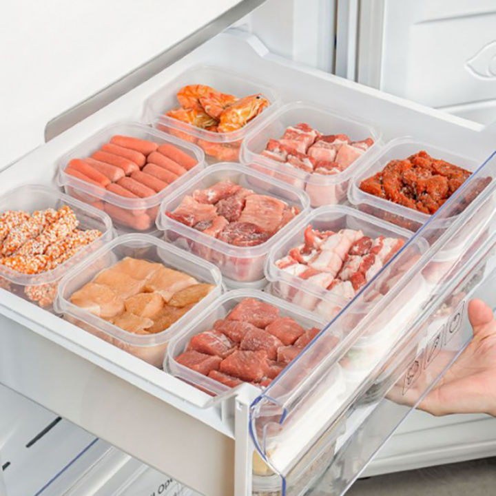 Refrigerator Storage Box Fridge Organizer Meat Fruit Vegetable Food ...