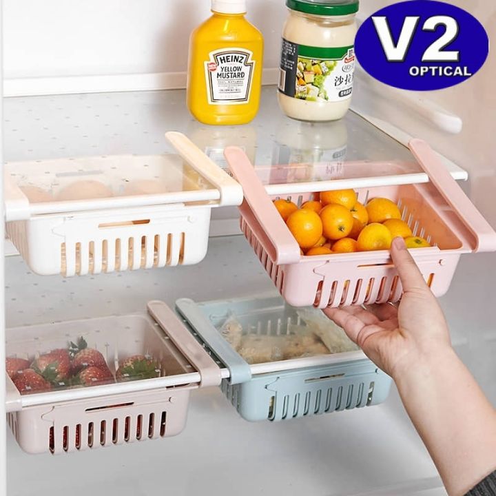 Slide Freezer Fridge Space Saver Storage Box Organizer Holder Shelf ...