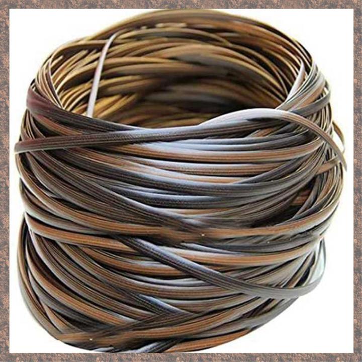 Coffee Gradient Flat Synthetic Rattan Weaving Material Plastic Rattan ...