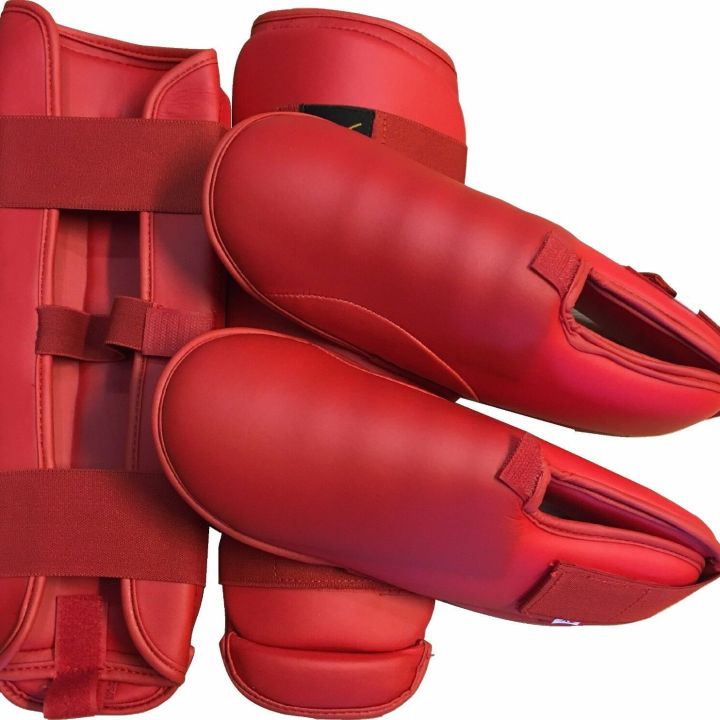 KARATE FOOT & SHIN Pads - S,M,L Sizes - Red or Blue Colour | Daraz.lk