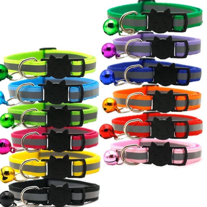 LKPCIGCXM 12 Pcs Reflective Cat Collars Quick Release Safety Buckle ...