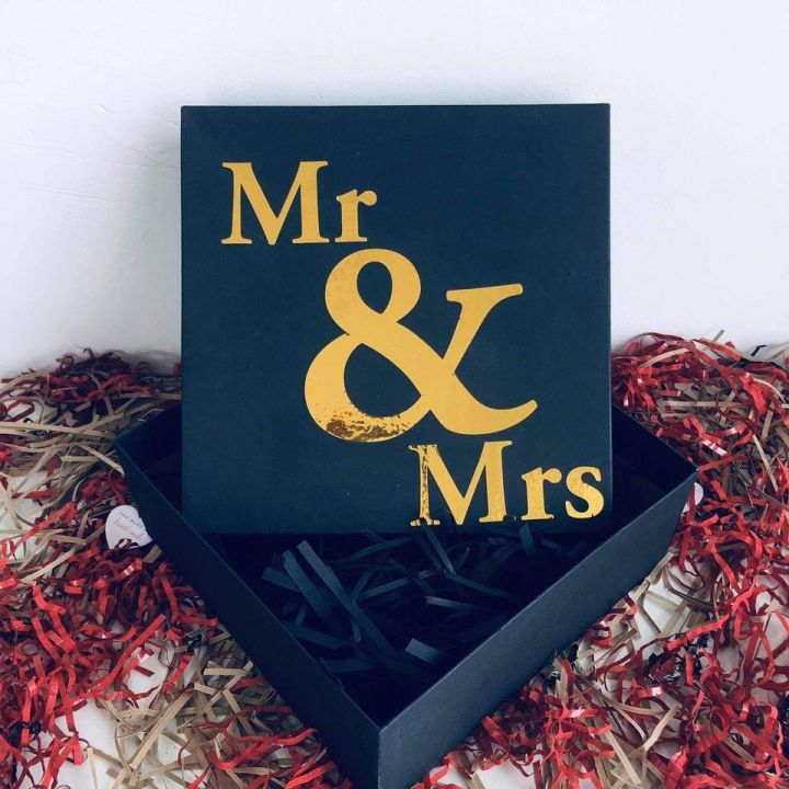 Gift Box. Black Gift box. Personalised Gift Box. Lettering Gift Box ...