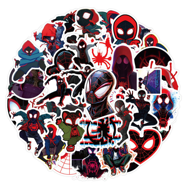 10/30/50pcs Disney Spider Man Miles Morales Stickers Cool Superhero Toy ...