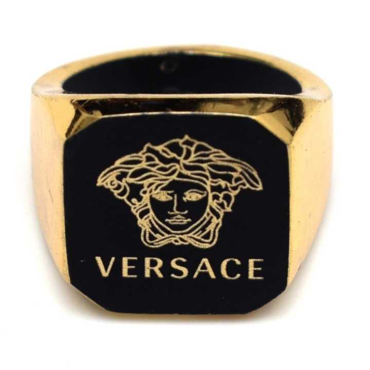Versace Engraved Premium Gold Ring | Daraz.lk