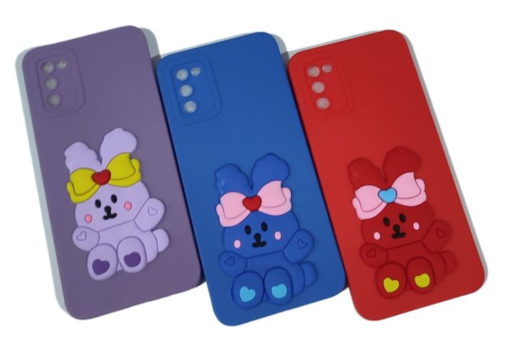 Samsung Galaxy M02S & M02 Teddy Design Ladies Silicone Back Cover ...