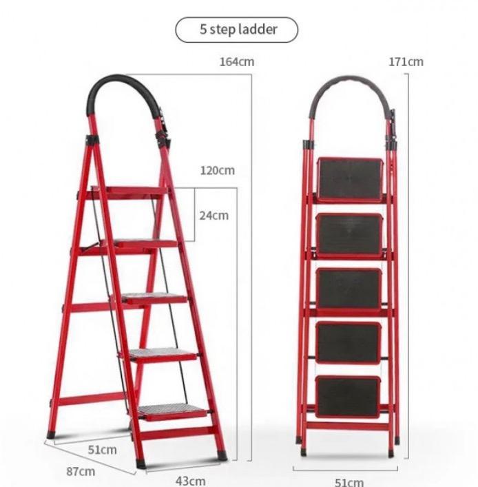 Multifunctional Domestic 5 Step Ladder for Home Office Use | Daraz.lk