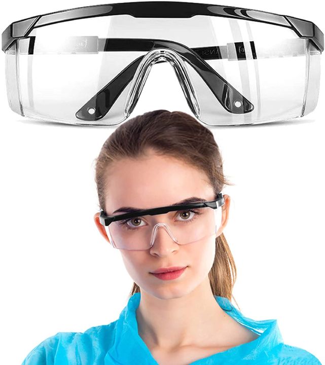 Safety Glass Goggles Clear Transparent Eye Protection unisex | Daraz.lk