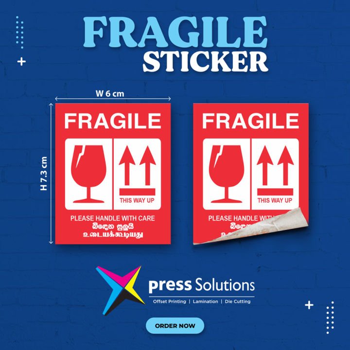 500 pcs Fragile sticker | Daraz.lk