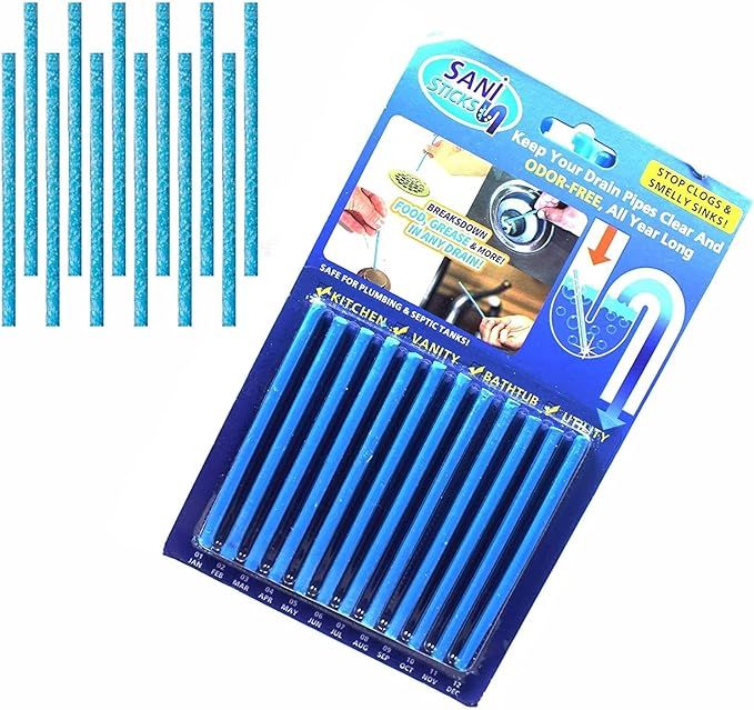 Drain Cleaner Sticks,Sink Deodorizer (12 Pcs) Keeps Drains and Pipes ...