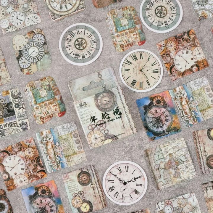 46 s/packVintage clock Stickers Creativity Sealing Sticker Adhesive DIY ...