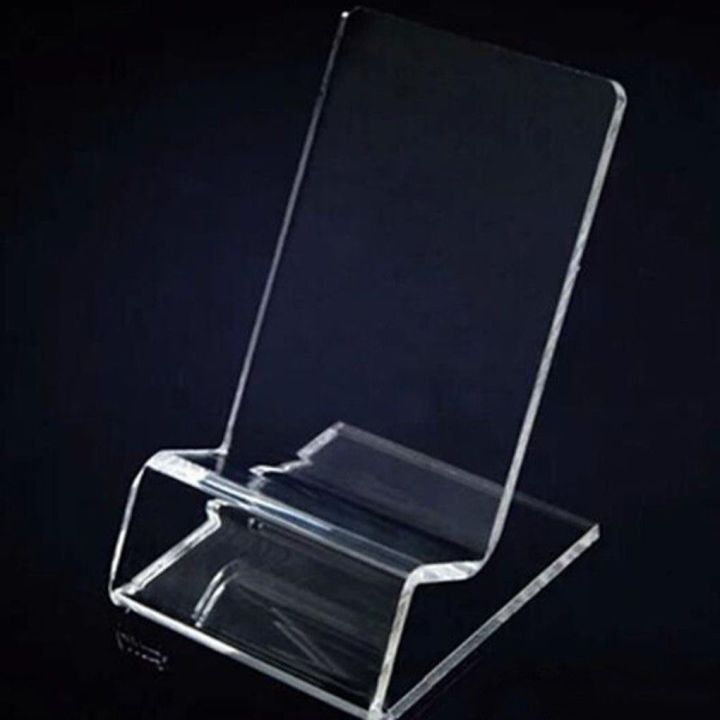Clear Acrylic Phone Mount Holder Mini Portable Display Stand Rack Stand ...