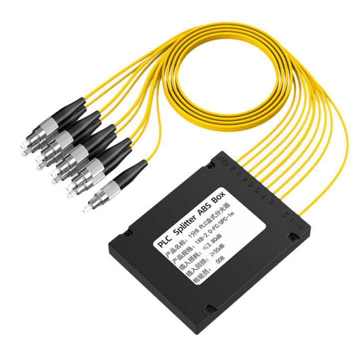 1/8 PLC Splitter FC/UPC Fiber Optic Splitter Box ABS Box Fiber Optical ...