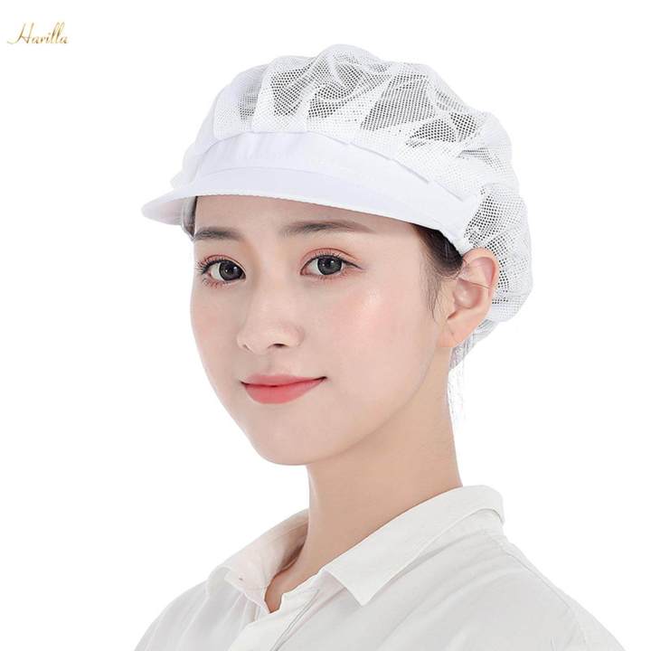 Chef Hat Mesh Food Service Baker Cap Waiter Cap for Commercial ...