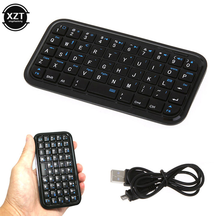 Mini Bluetooth 3.0 Keyboard Rechargeable Travel Size Wireless Keypad ...