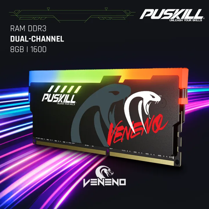PUSKILL RGB Memoria RAM DDR3 8GBx2 8GBx1 1600MHz 12800S Udimm DIMM ...