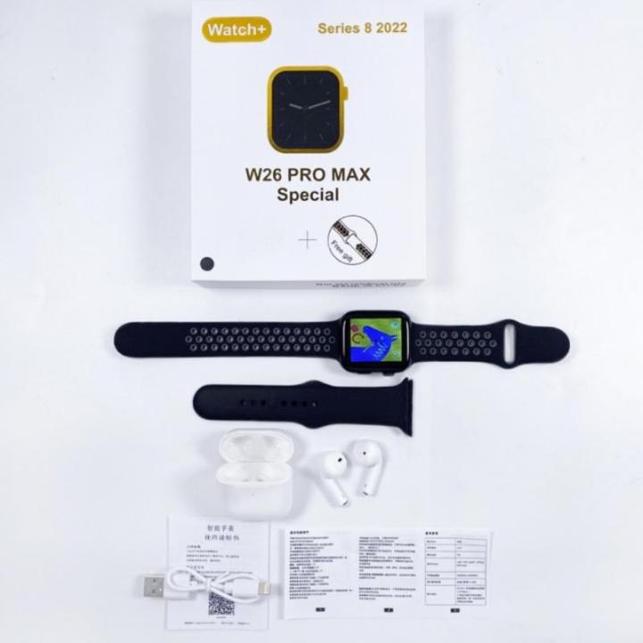 W26 pro max series 8 special 2023, With Free Air pods + Free Strap Belt Smart Watch | Daraz.lk