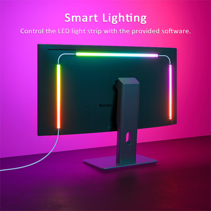 24-34 Inch USB PC LED Strip Lights Computer Sync Light Strip Monitor ...