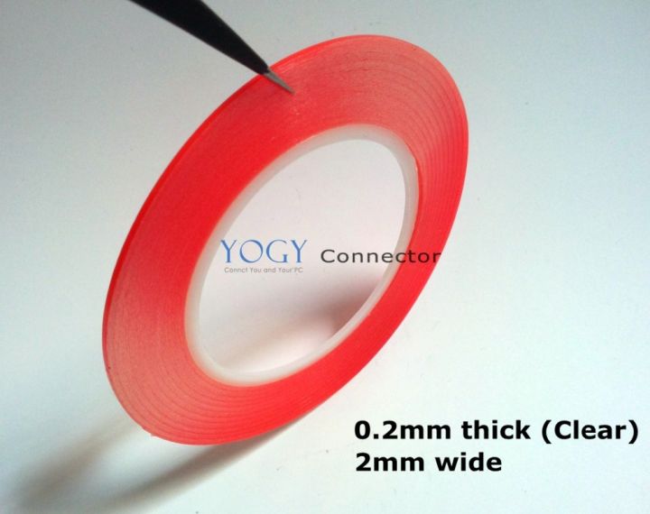 0.2mm Thick Clear 1/2/4/5/10mm Wide Tape Strong Glue Double Sided Tape ...