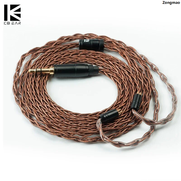 ZongmaoKBEAR 8 Core Oxygen-free Copper Earphone Cable 2.5/3.5/4.4MM ...