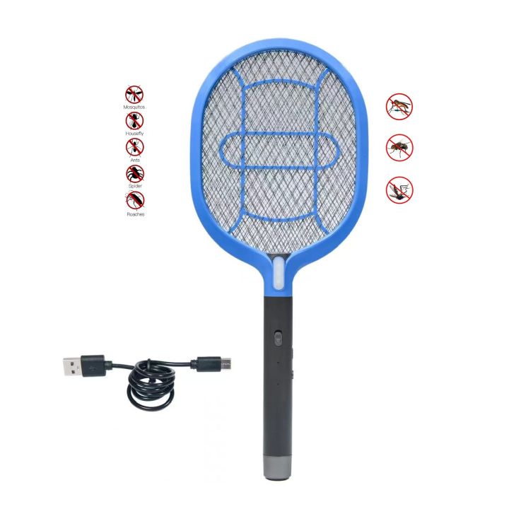 Rechargeable Mosquito Killer Racket Gecko with LED Torch and USB Type ...