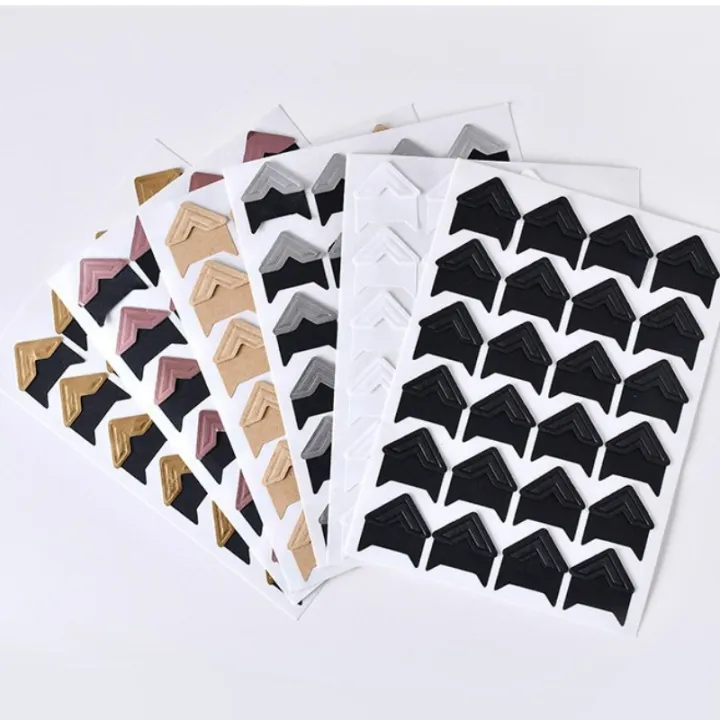 Corner Stickers DIY Vintage Corner Kraft Paper Stickers Scrapbook Self ...
