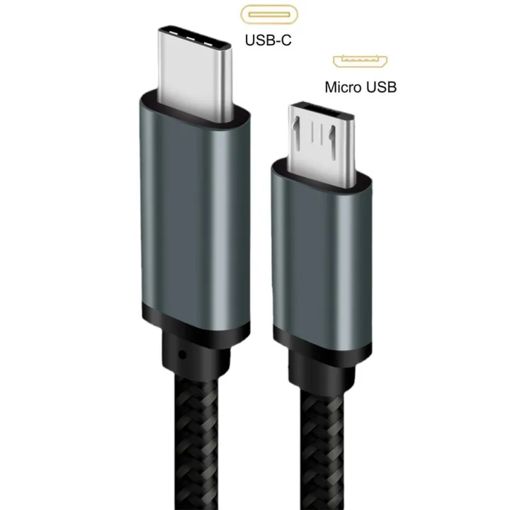 USB C to Micro USB Cable Short USB Type C to Micro USB OTG sync data ...