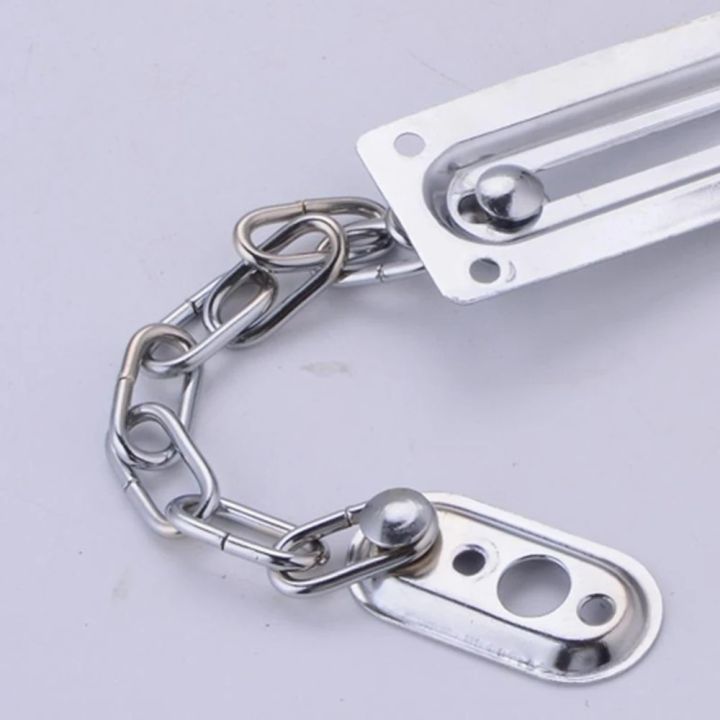 Anti Theft Stainless Stee Security Door Chain Silver Office Lock Guard ...