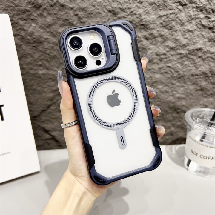 HODON Luxury Armor Lens Protection Colorful Stand Magnetic Cases For ...