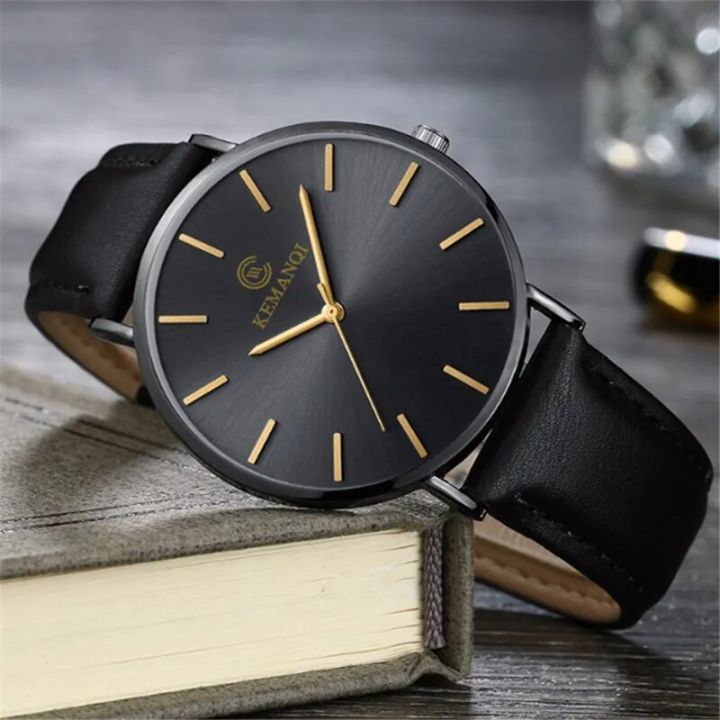 Ultra Thin Men Quartz Watch KEMANQI Luxury Male Clock Business Simple ...