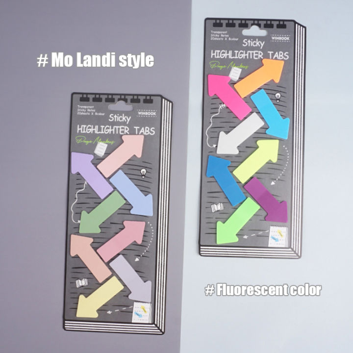 160Sheets Multi Colors Arrow Fluorescent Index Sticky Notes Office ...