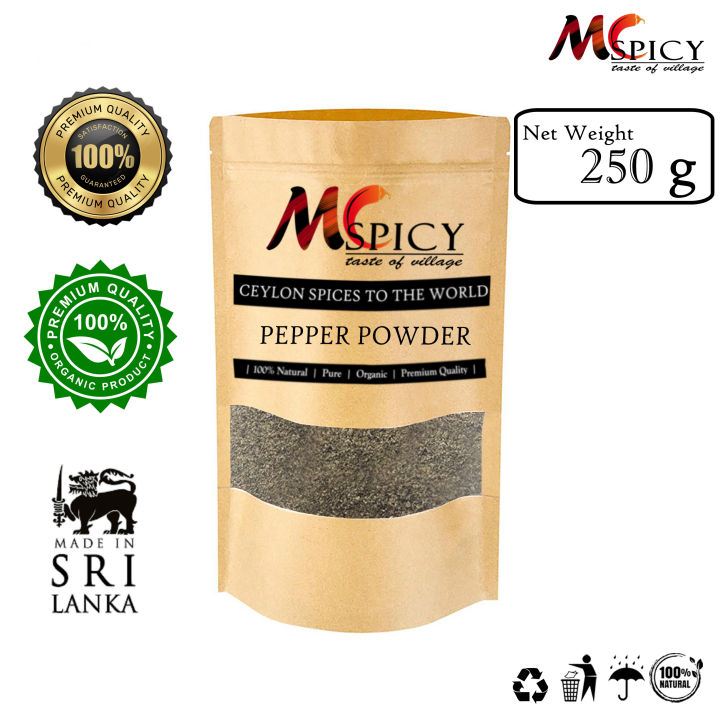 MC Spicy Black Pepper Powder Natural 100% Organic - 250g | Daraz.lk