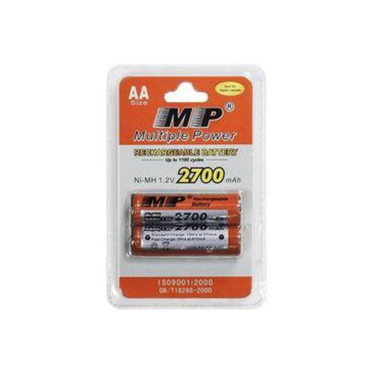 Multiple Power Rechargeable AA 1.2V MP (2 cells) 2700mAh Ni-MH |MP005 ...