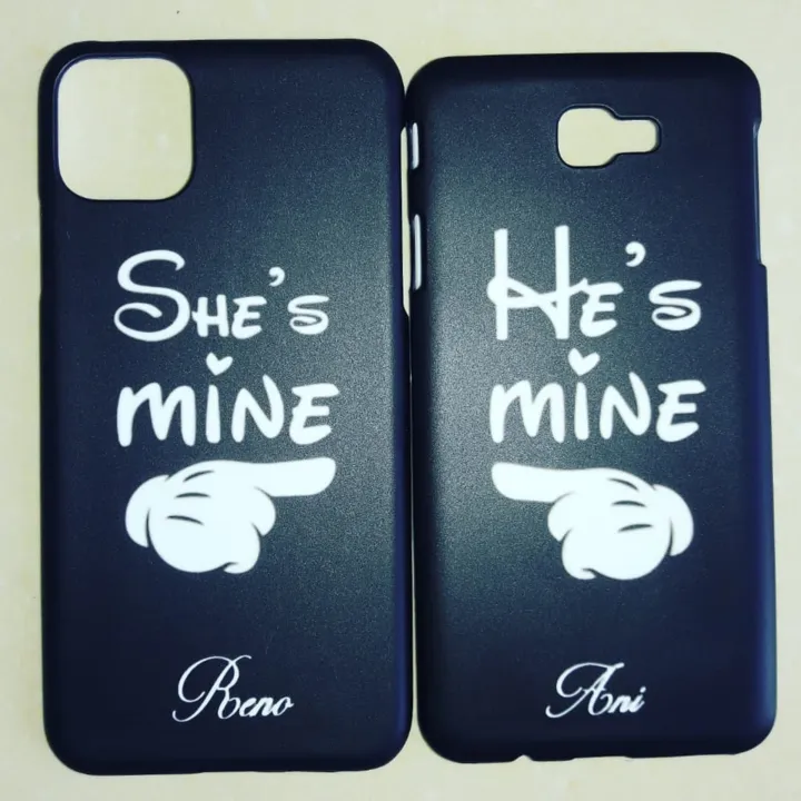 Customizable couple Back Sticker She's Mine & He's Mine Iphone XR ...