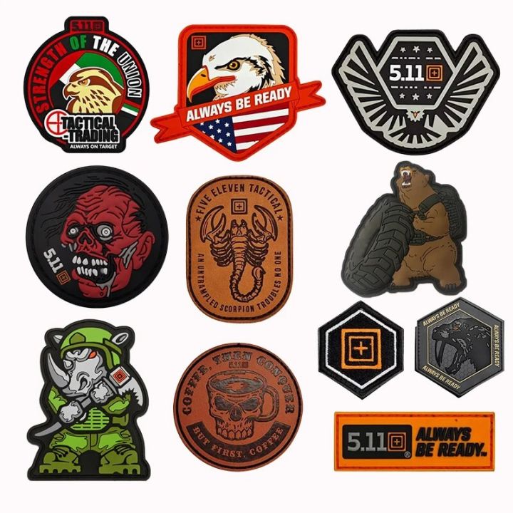 Outdoor 511 Embroidery Patches Hook Loop Emblem Scorpion Tactical Badge ...