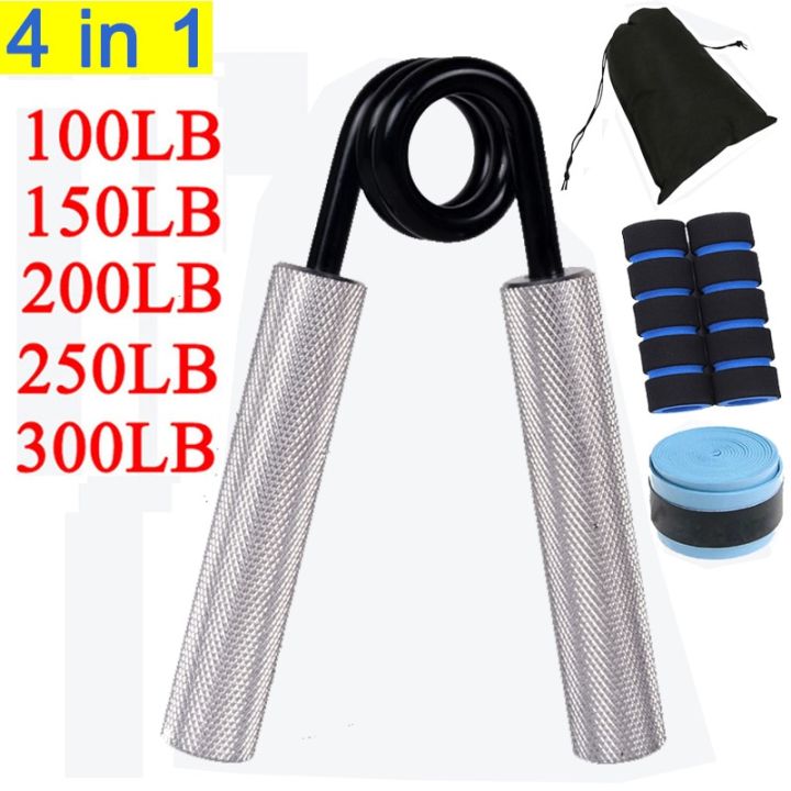 100-300LBS Aluminum Heavy Hand Grips Carpal Strengthen Expander Fitness ...