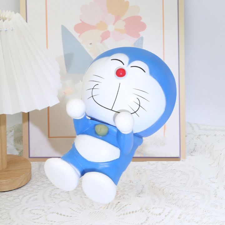 Lazy Phone Holder Dingdang Cat Doraemon Doll Phone Holder Ornament Desk ...