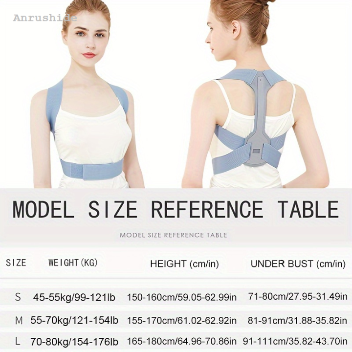 Anrushide Back Support Posture Corrector: Shoulder Straightener Fifty ...