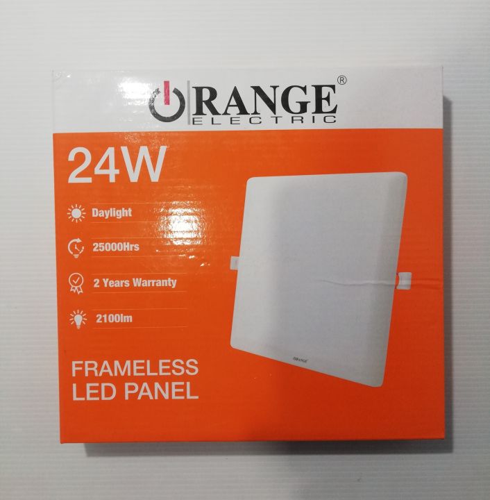 Orange Frameless LED panel Light 24W Sunk | Daraz.lk