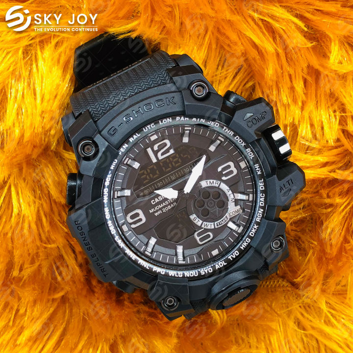 Dual Time Sport Watch Digital and Analog Men's Black Watch SJ-GW | Daraz.lk