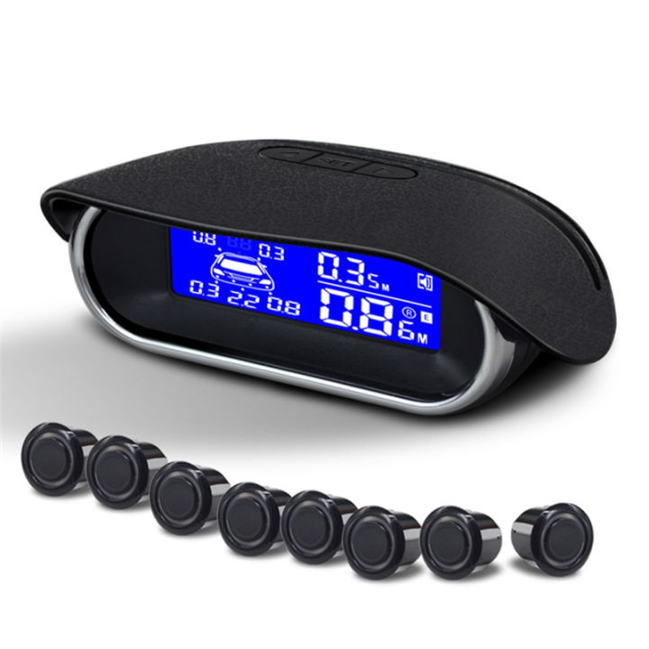 Car Parking System with 8 Reverse Sensors Buzzer Warning Distance ...